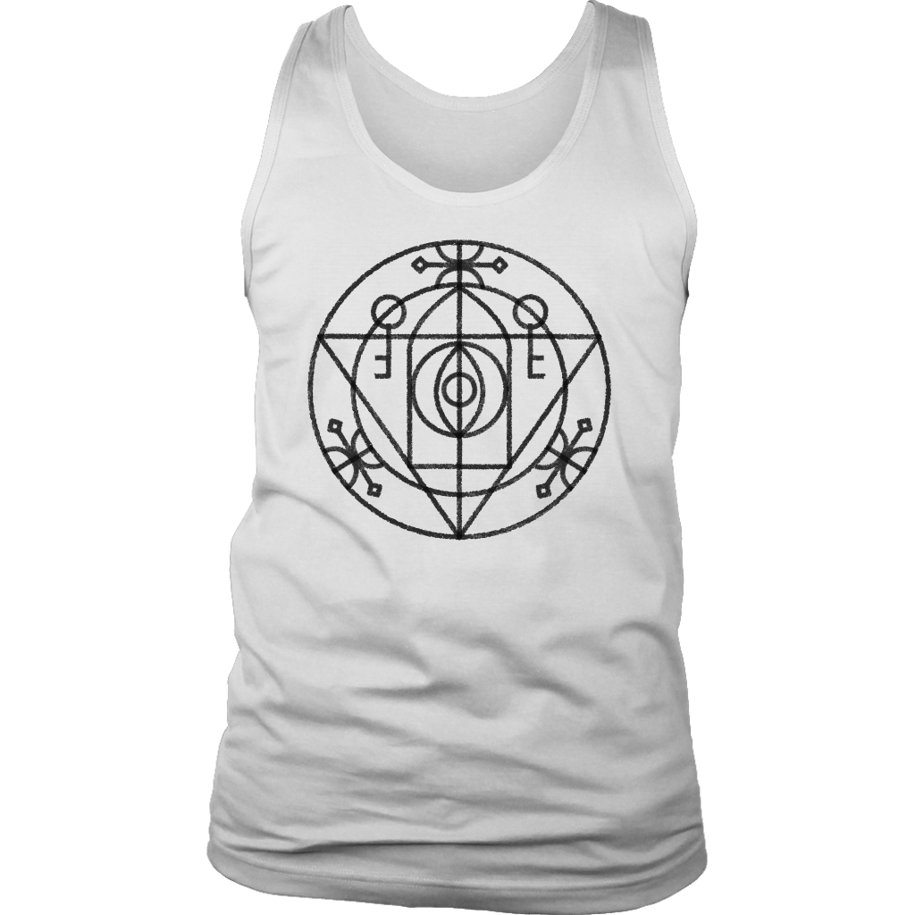 Charcoal Travel Sigil Unisex Tank – Mystic Dominion